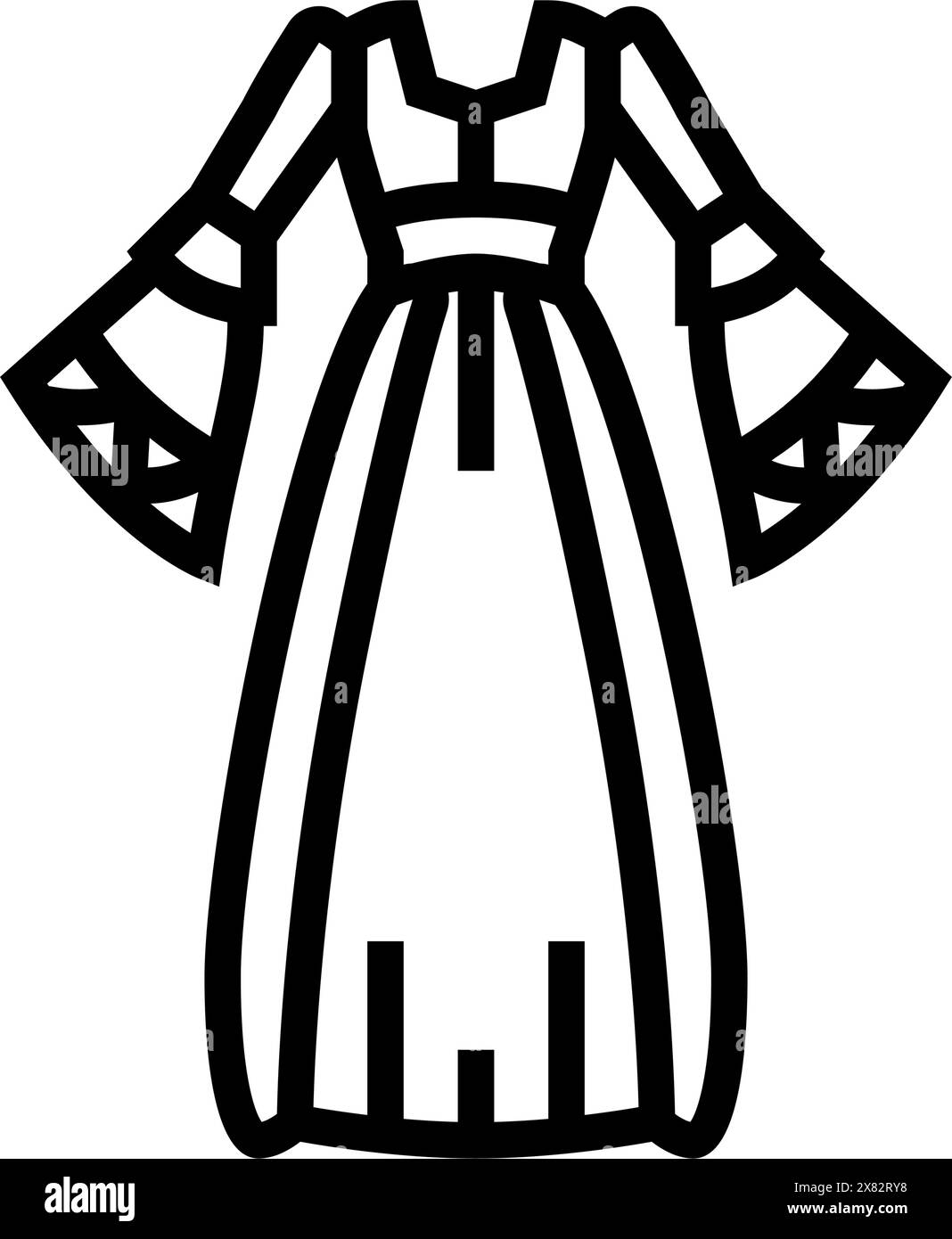 victorian goth subculture line icon vector illustration Stock Vector ...