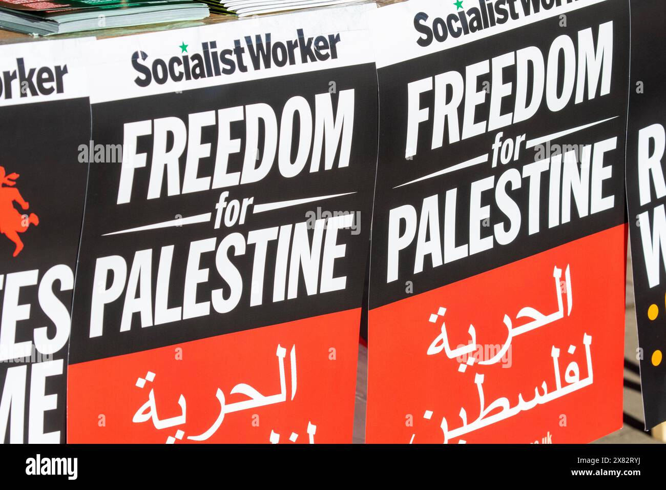 London, UK - November 11th 2023: Freedom for Palestine posters at the ...