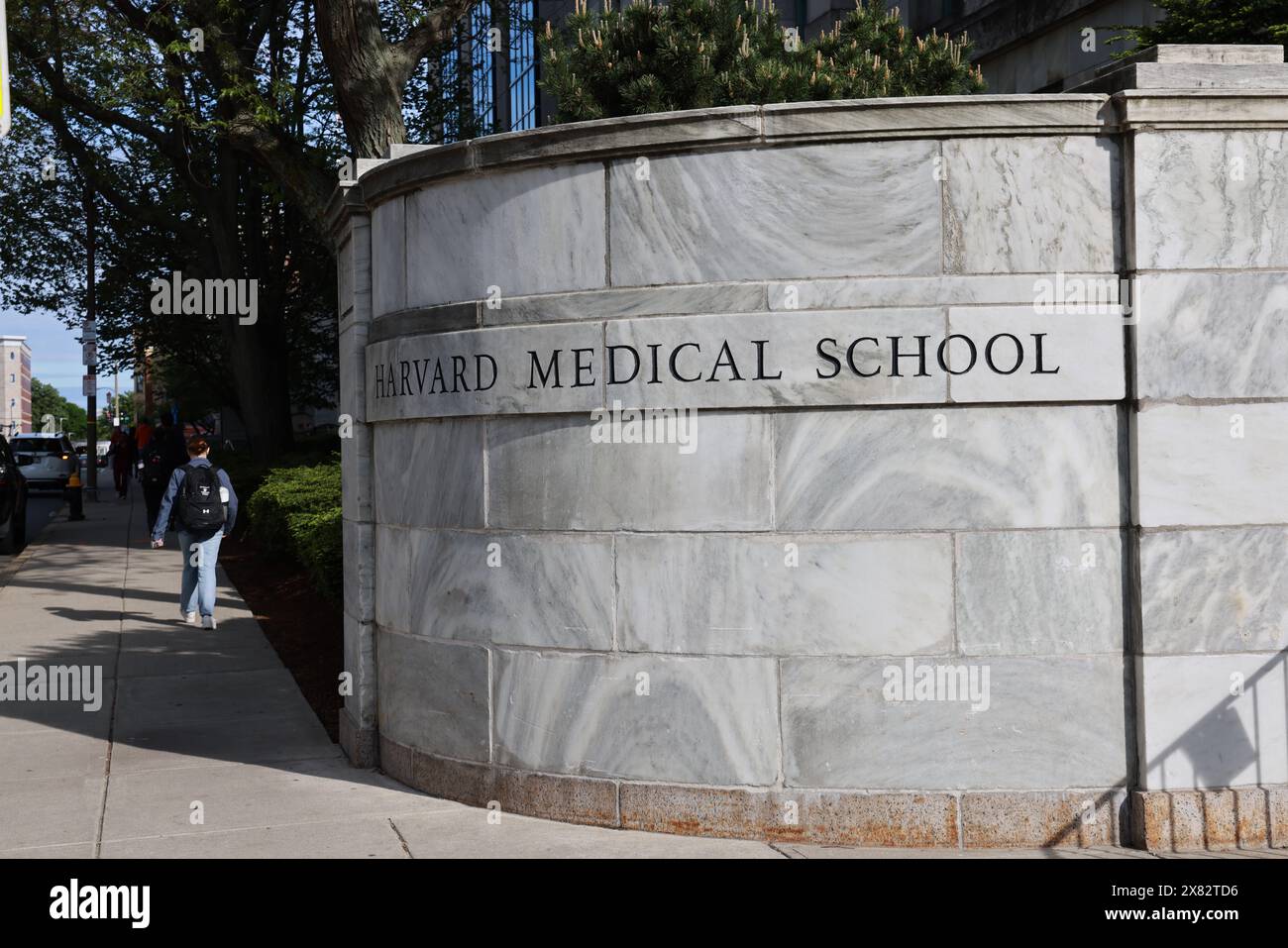 Boston Massachusetts MA - Harvard Medical School sign Stock Photo - Alamy