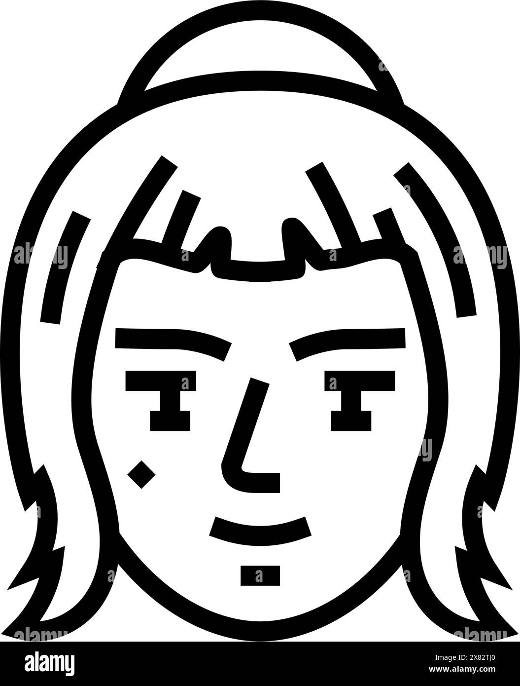 dark eyeliner goth subculture line icon vector illustration Stock ...
