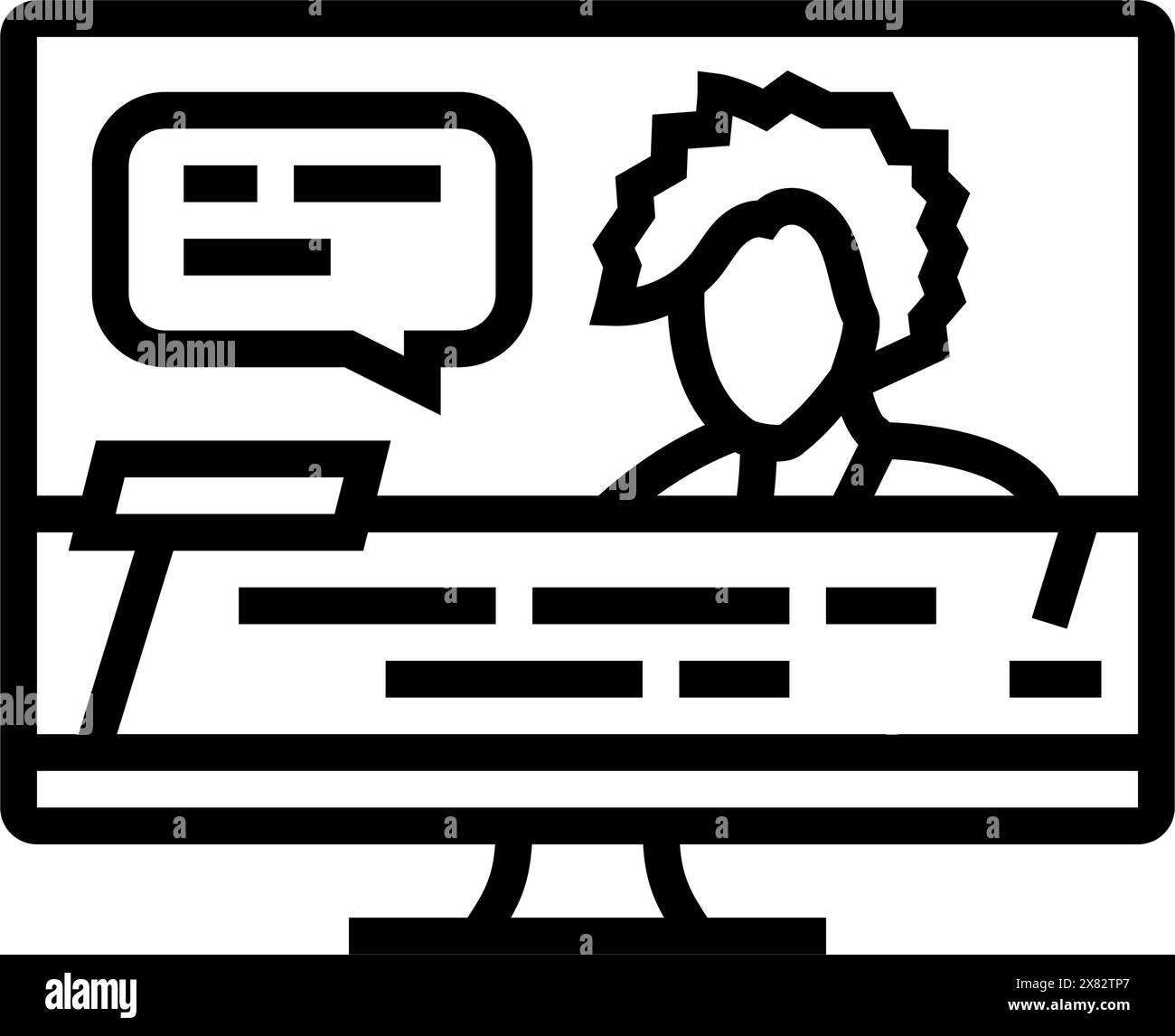 otome game otaku line icon vector illustration Stock Vector Image & Art ...