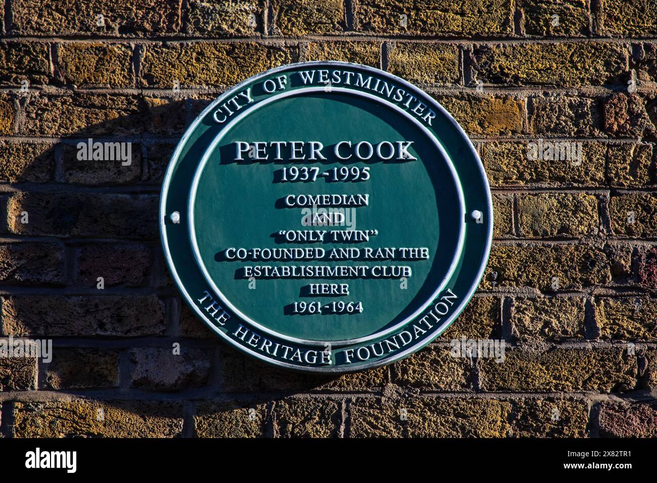 London, UK - January 15th 2024: Plaque on Greek Street in London ...