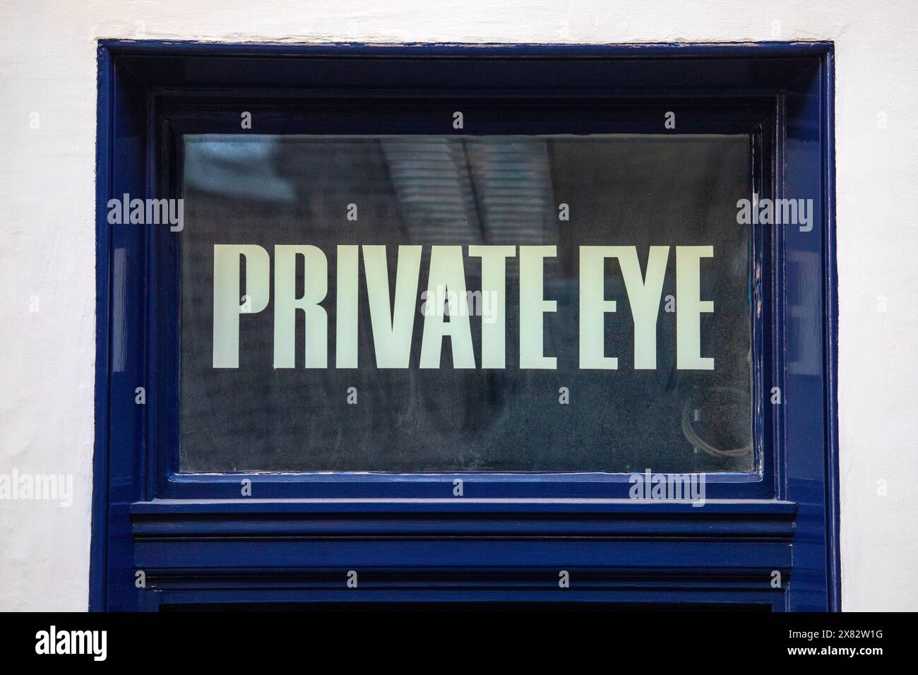 London, UK - January 15th 2024: The Private Eye magazine logo above the ...