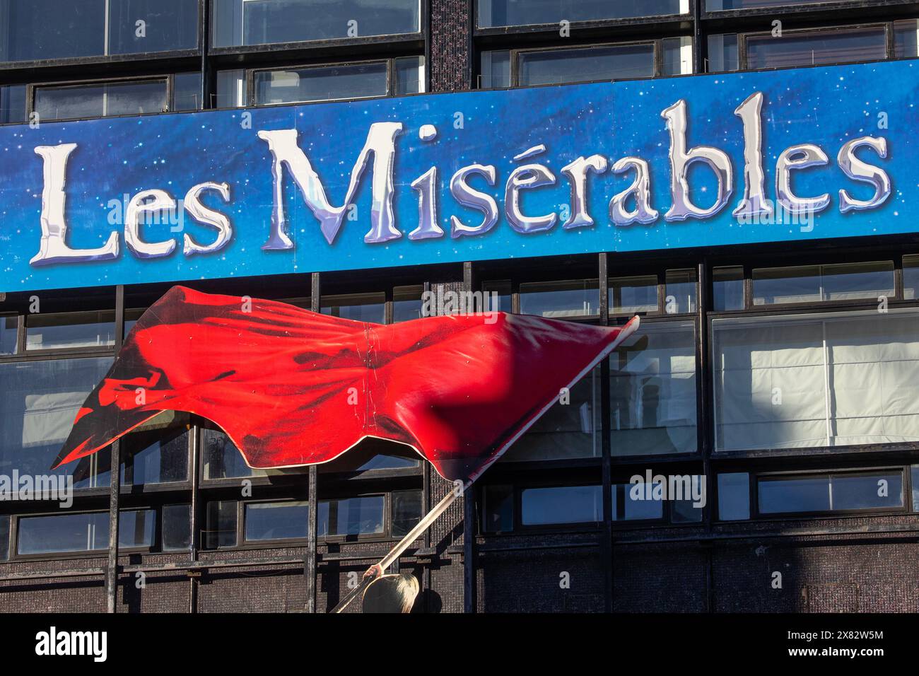London, UK - January 15th 2024: A sign on the exterior of the Sondheim ...
