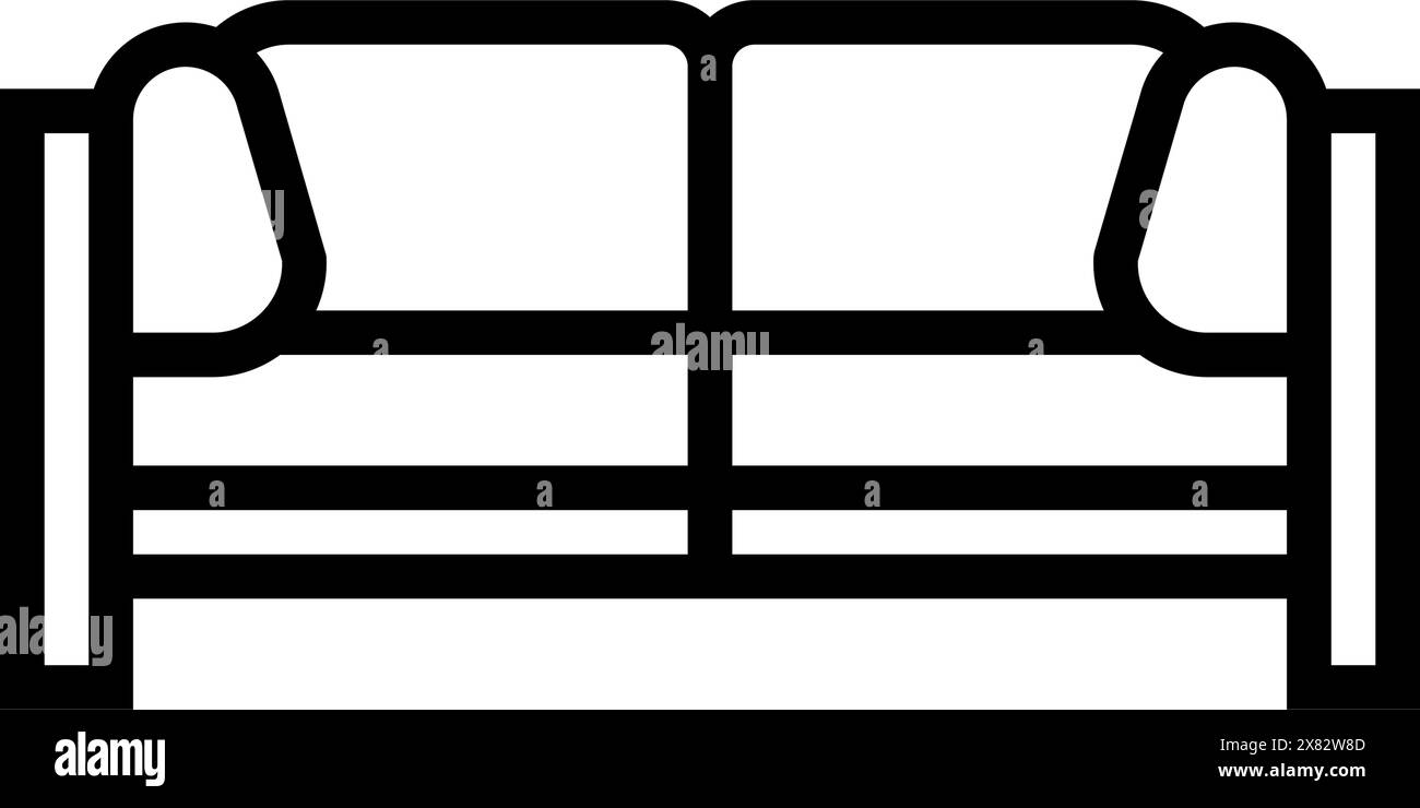 outdoor sofa outdoor furniture line icon vector illustration Stock ...