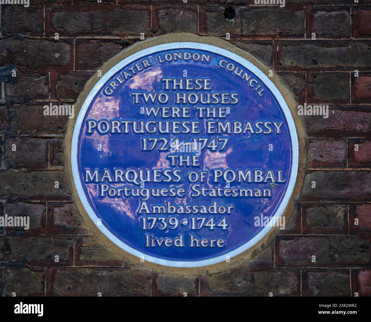 London, UK - January 15th 2024: Plaque on Golden Square in London ...