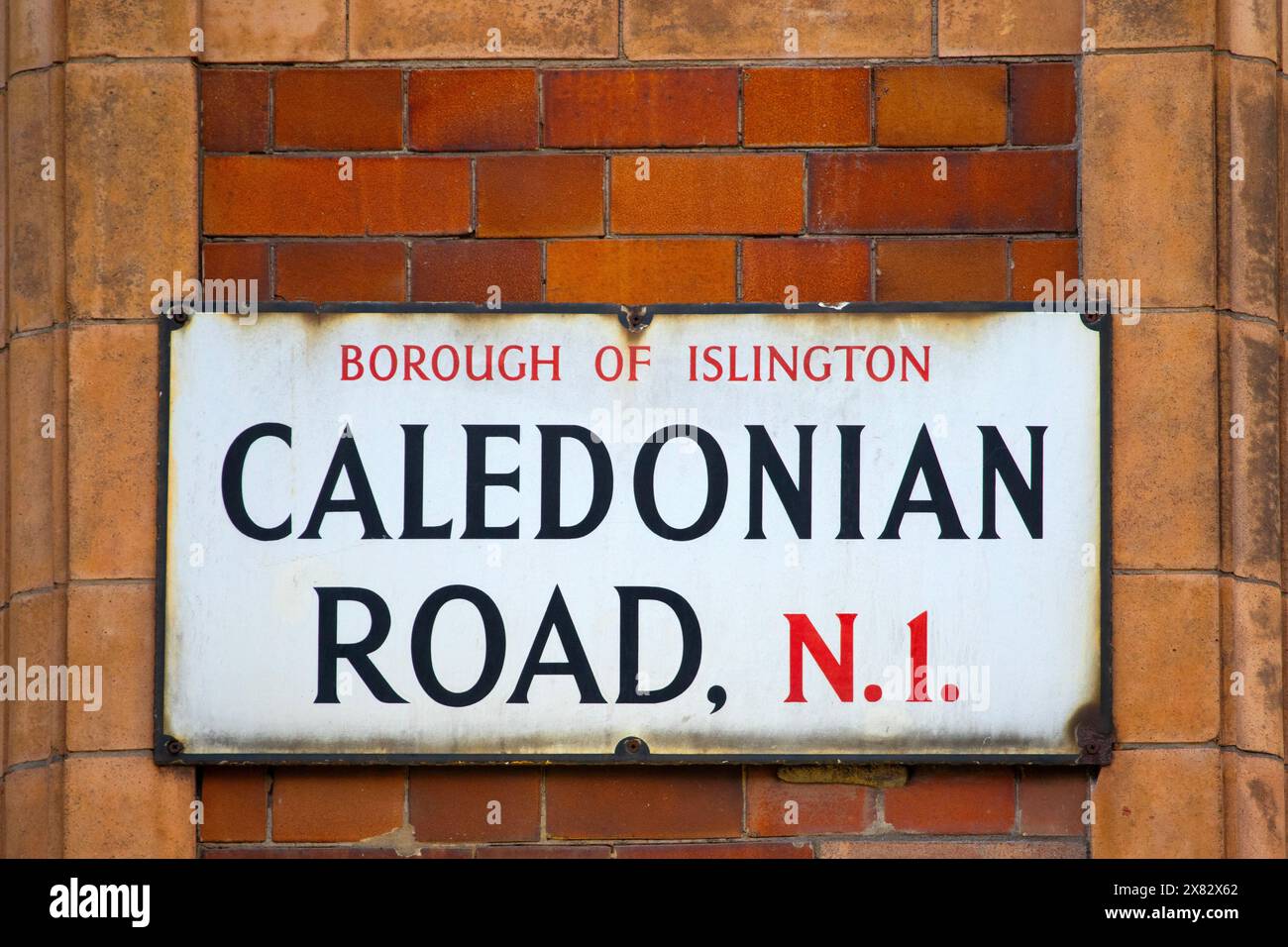 Street sign for Caledonian Road in London, UK Stock Photo - Alamy