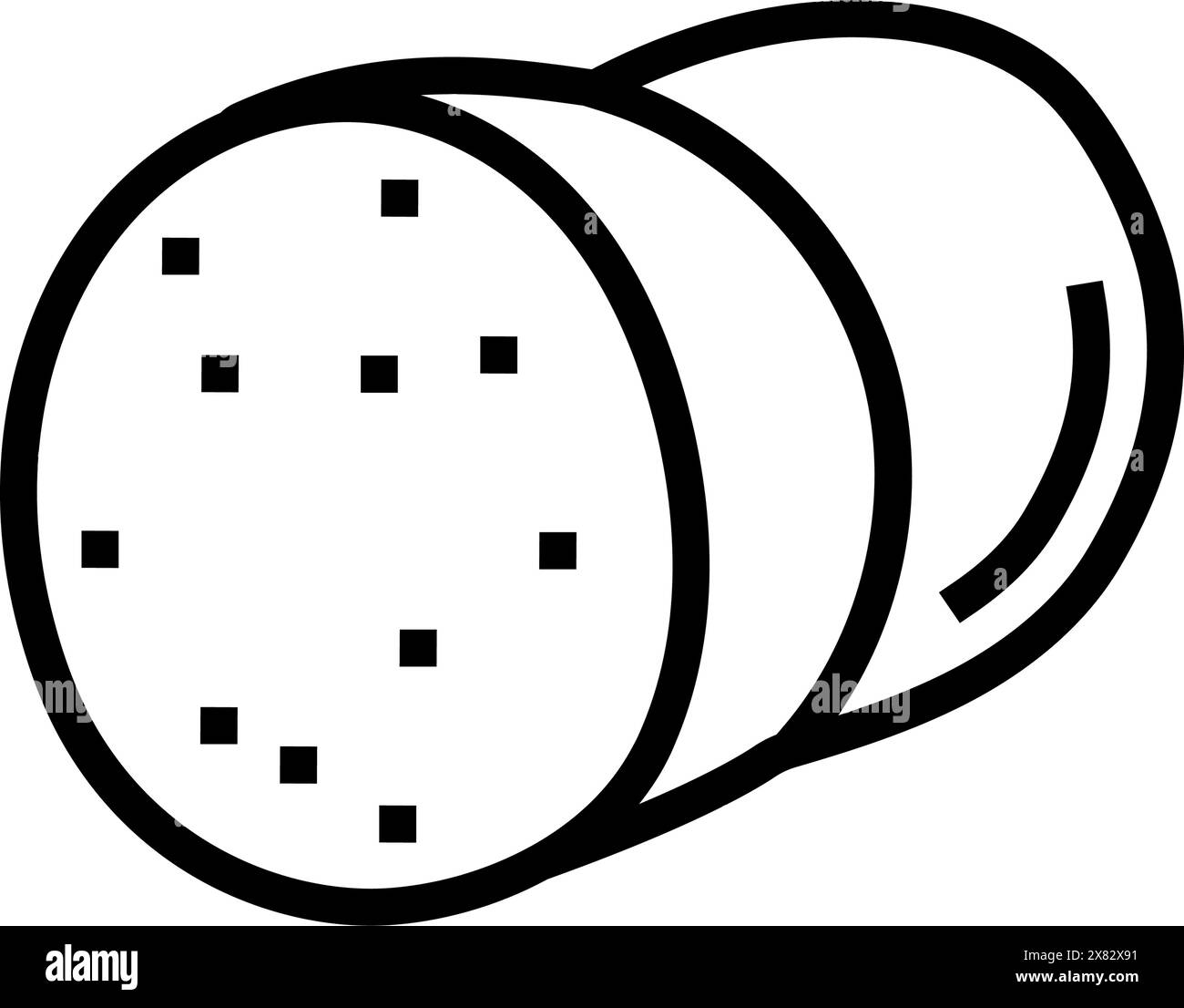 ham sausage meat line icon vector illustration Stock Vector Image & Art ...