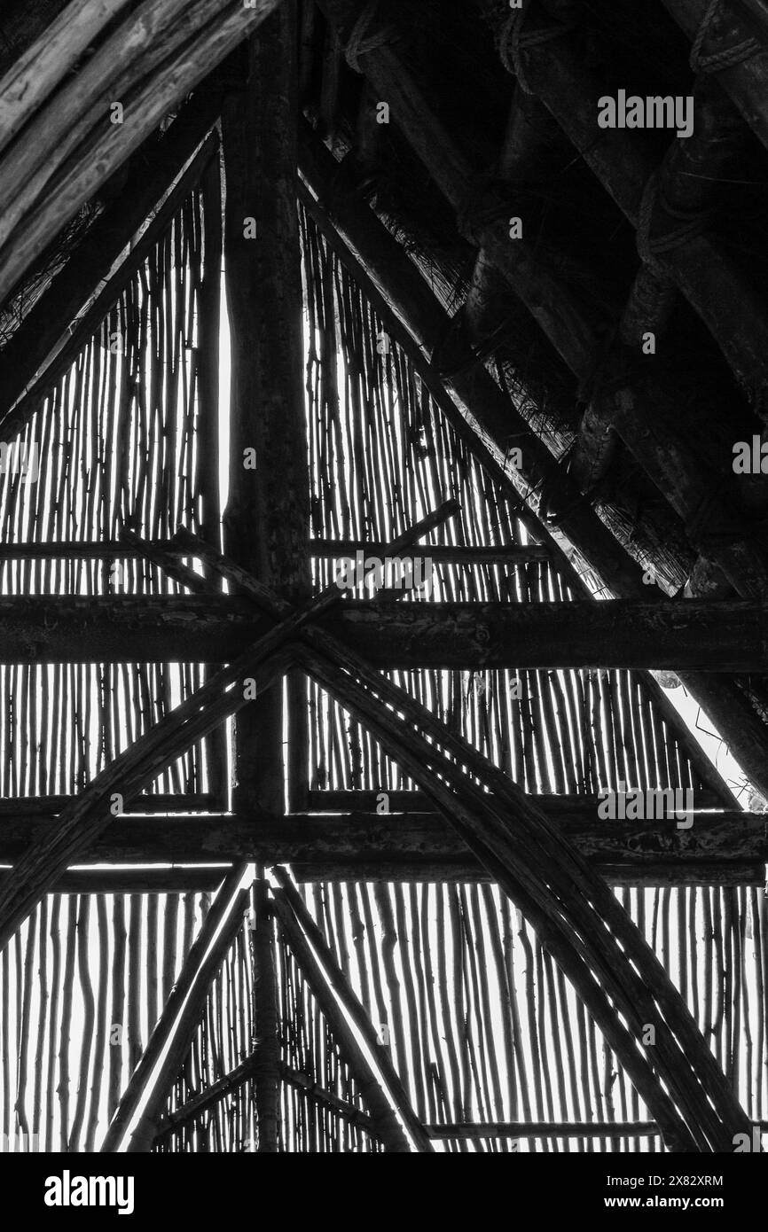Detail roof structure in Black and White Stock Photos & Images - Alamy