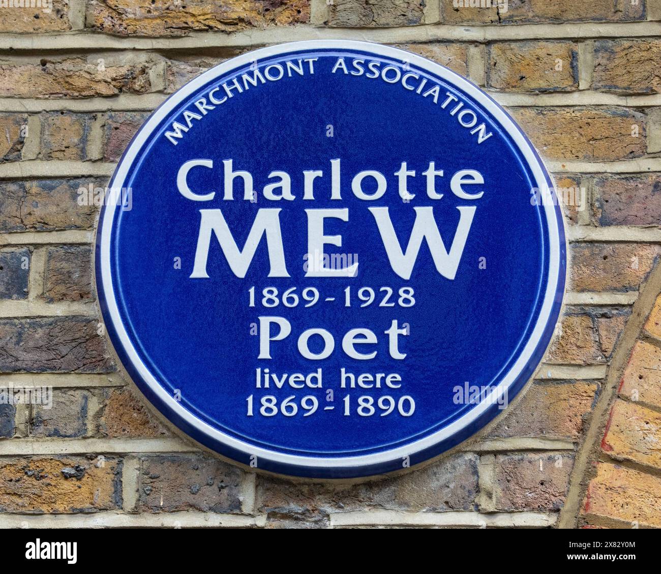 Charlotte mew blue plaque hi-res stock photography and images - Alamy