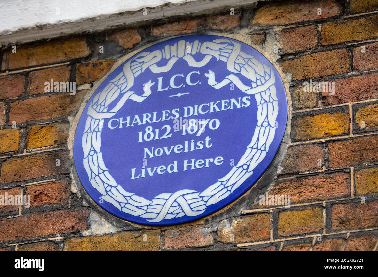 London, UK - February 5th 2024: A blue plaque on Doughty Street in ...