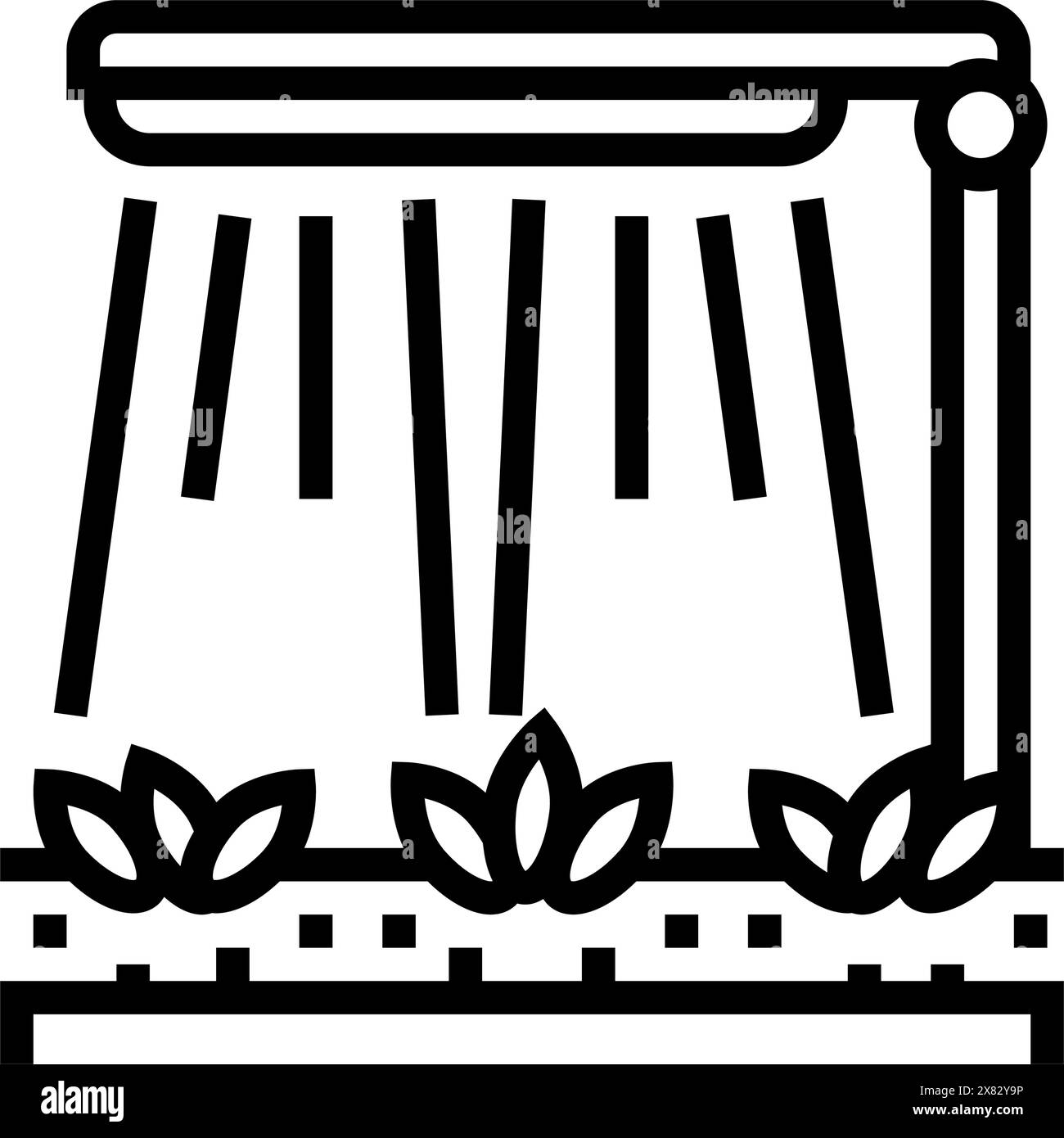 grow lights urban gardening line icon vector illustration Stock Vector ...
