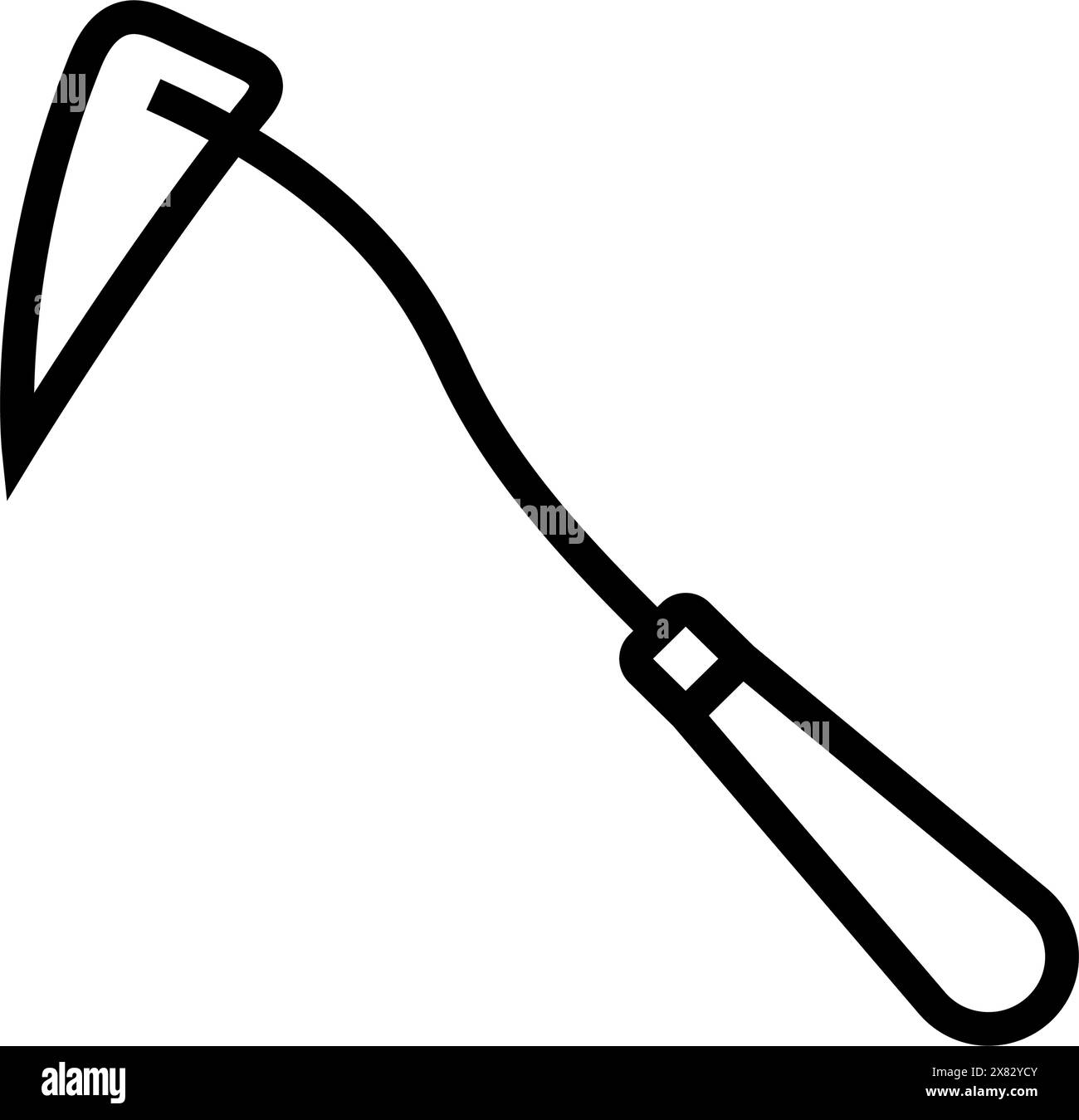 hoe urban gardening line icon vector illustration Stock Vector Image ...