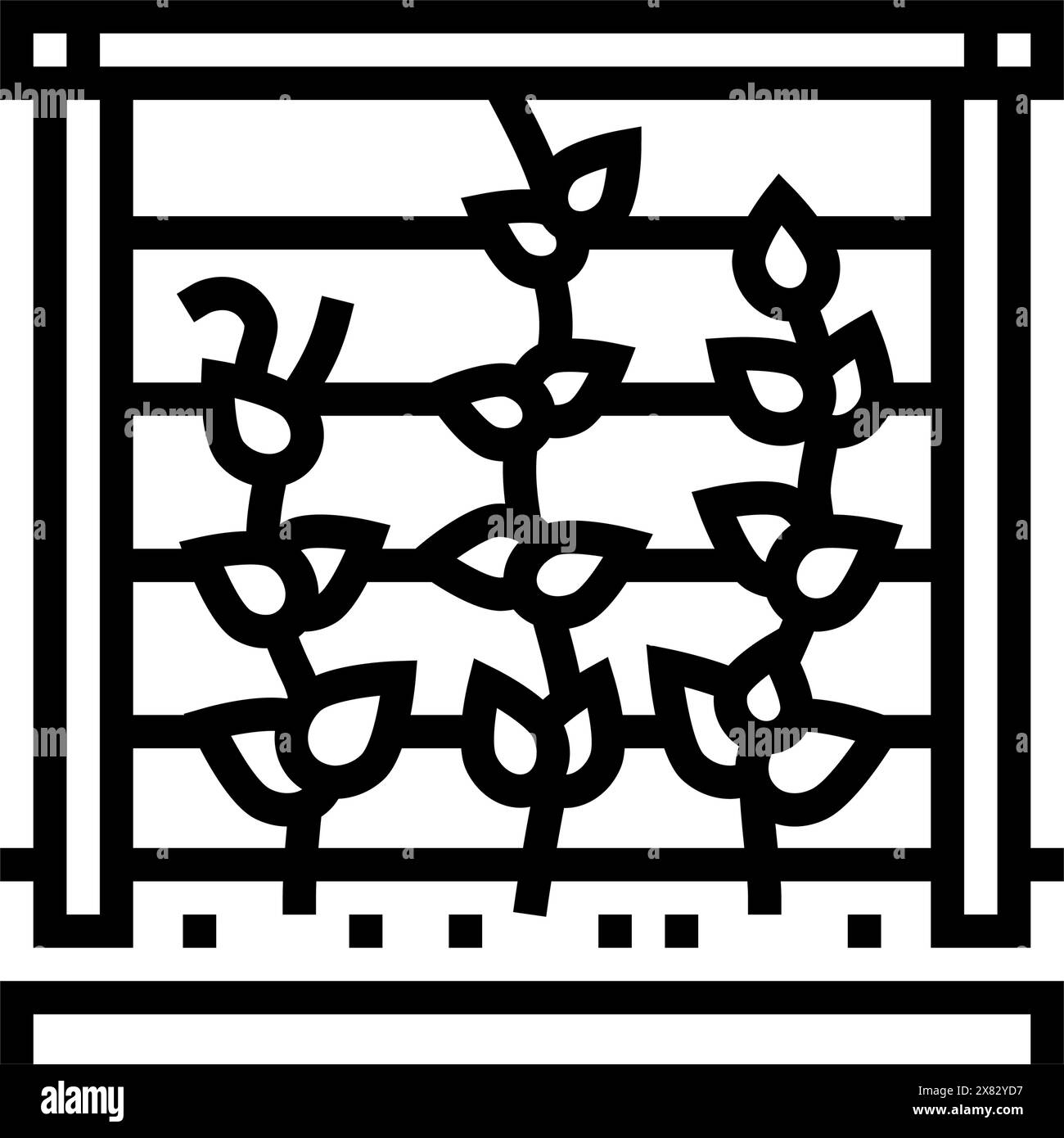 trellis urban gardening line icon vector illustration Stock Vector ...
