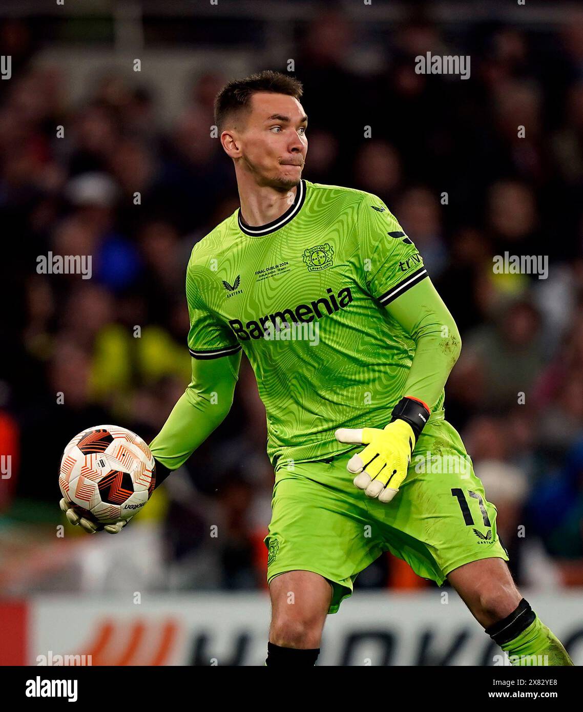 Bayer Leverkusen goalkeeper Matej Kovar during the UEFA Europa League ...