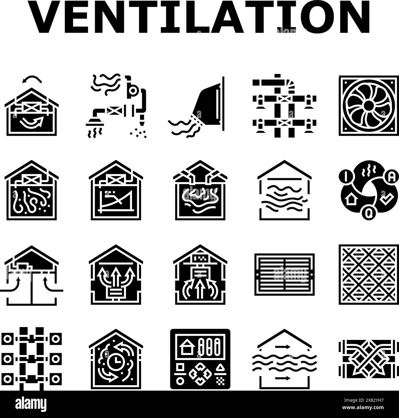 Air filter ventilation glyph Cut Out Stock Images & Pictures - Alamy