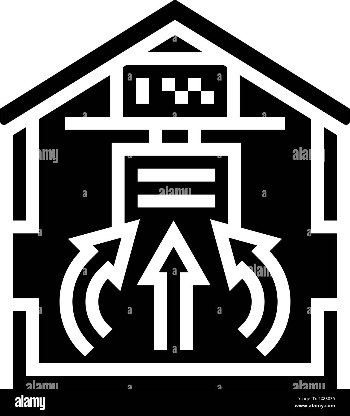 return air ventilation glyph icon vector illustration Stock Vector ...