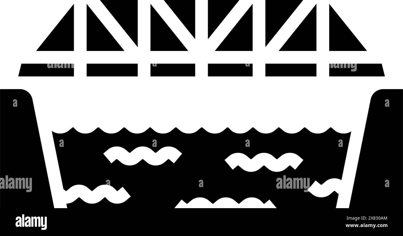 Bridge illustration truss Black and White Stock Photos & Images - Alamy