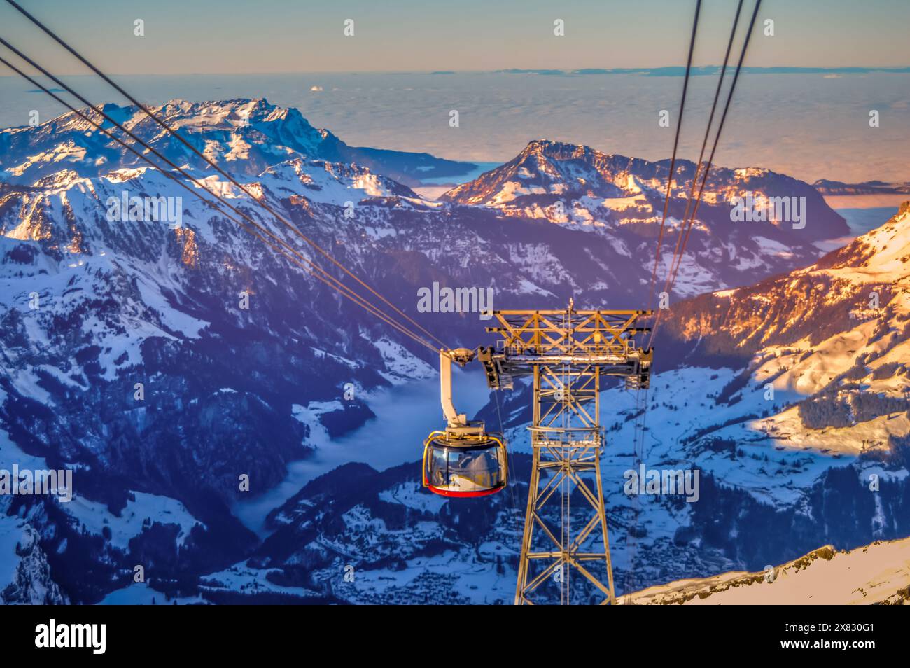 Mount or Mt Titlis in Switzerland near Engelberg Stock Photo - Alamy