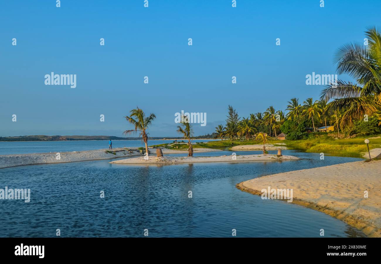 Beautiful ,pristine and Turquoise Maputo beach at Bilene with a lagoon ...