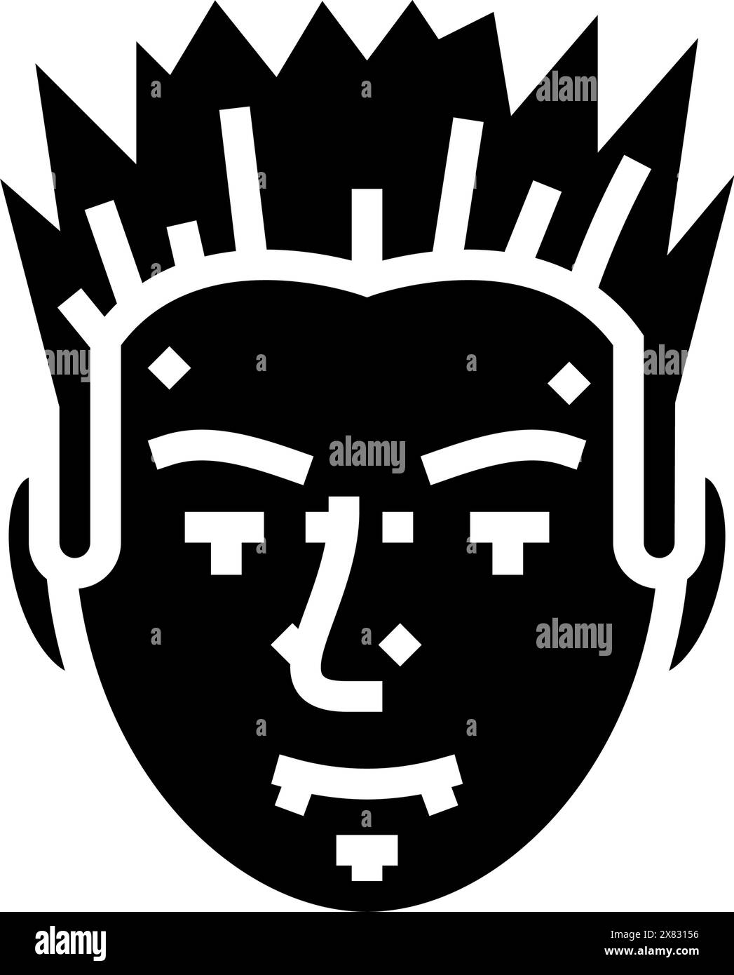 piercings goth subculture glyph icon vector illustration Stock Vector ...