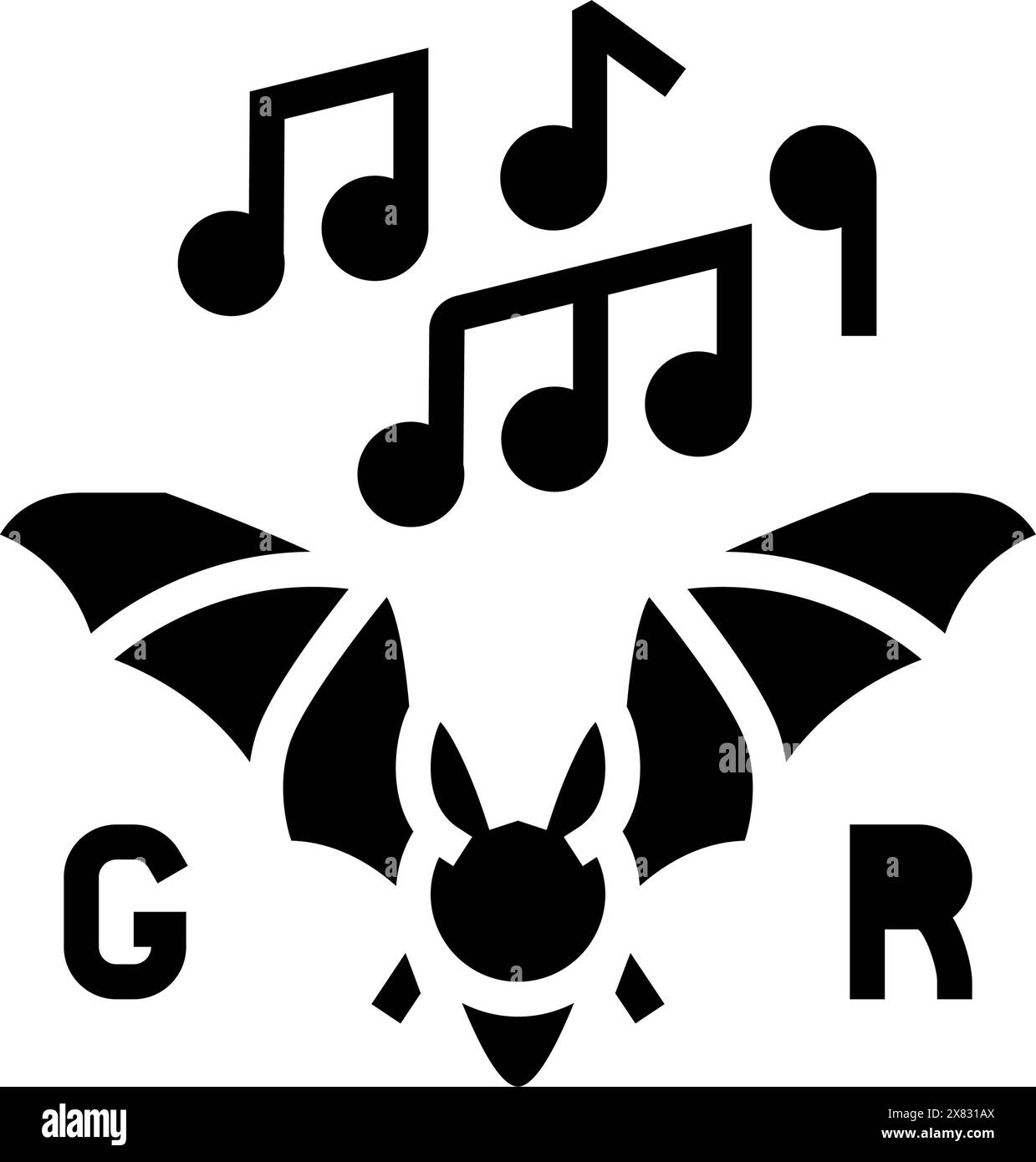 gothic rock goth subculture glyph icon vector illustration Stock Vector ...