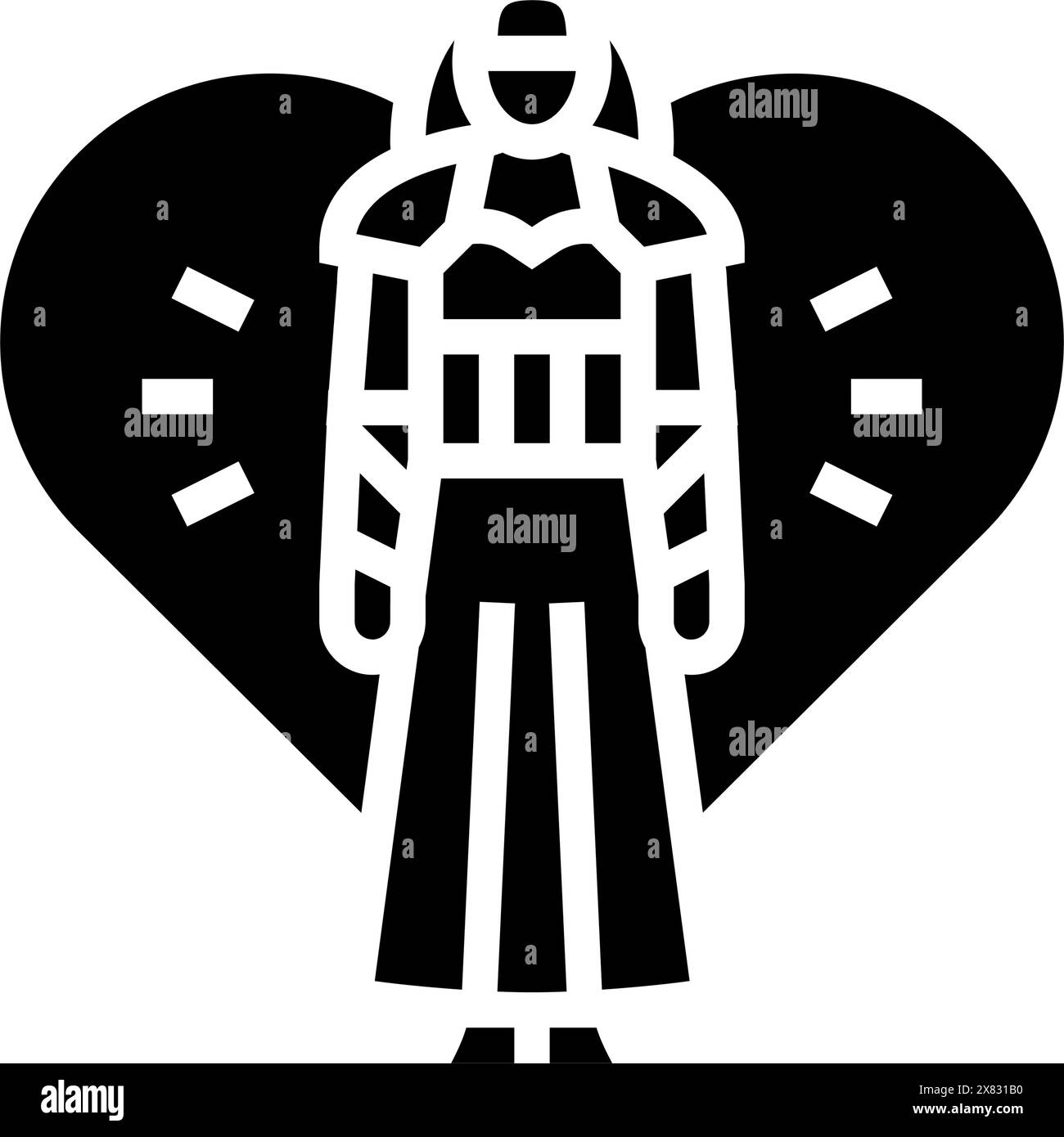 romanticism goth subculture glyph icon vector illustration Stock Vector ...