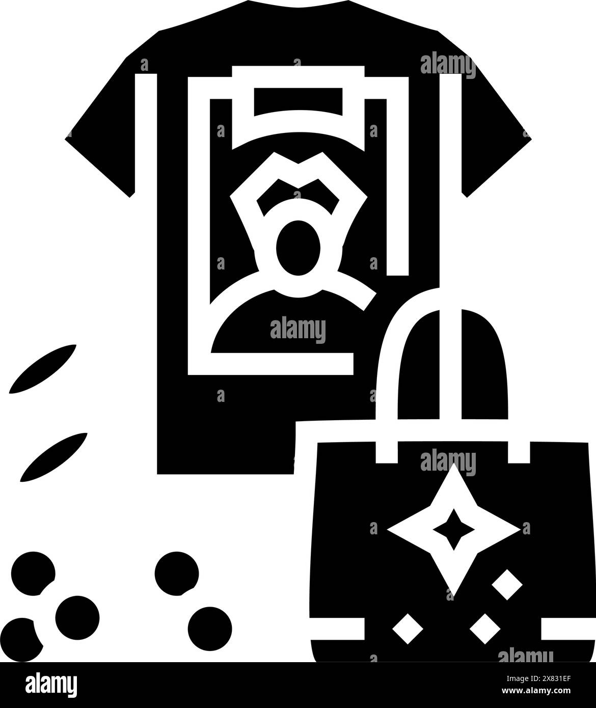 fan merchandise otaku glyph icon vector illustration Stock Vector Image ...