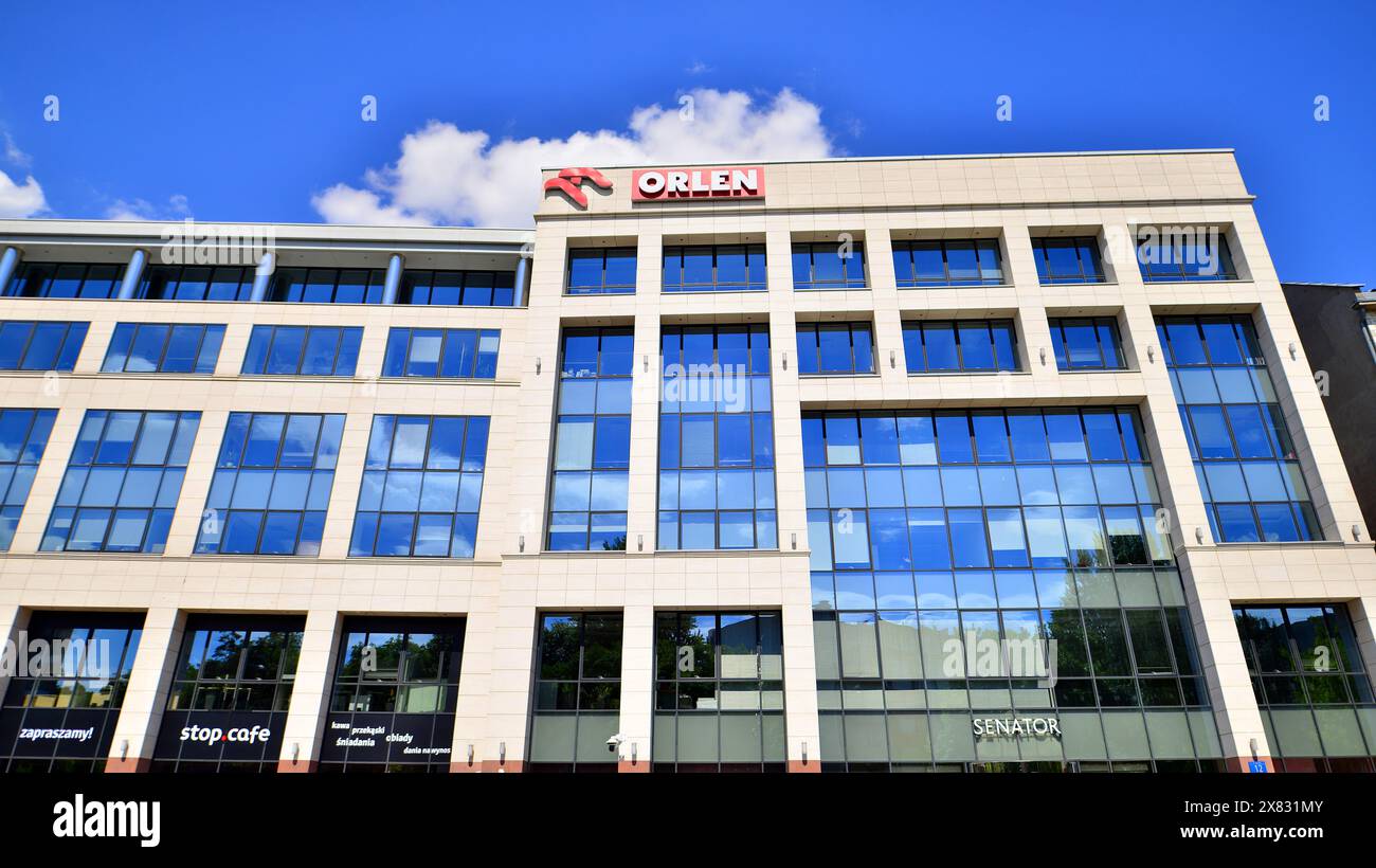 Warsaw, Poland. 18 May 2024. PKN Orlen. The headquarters of the Polish ...