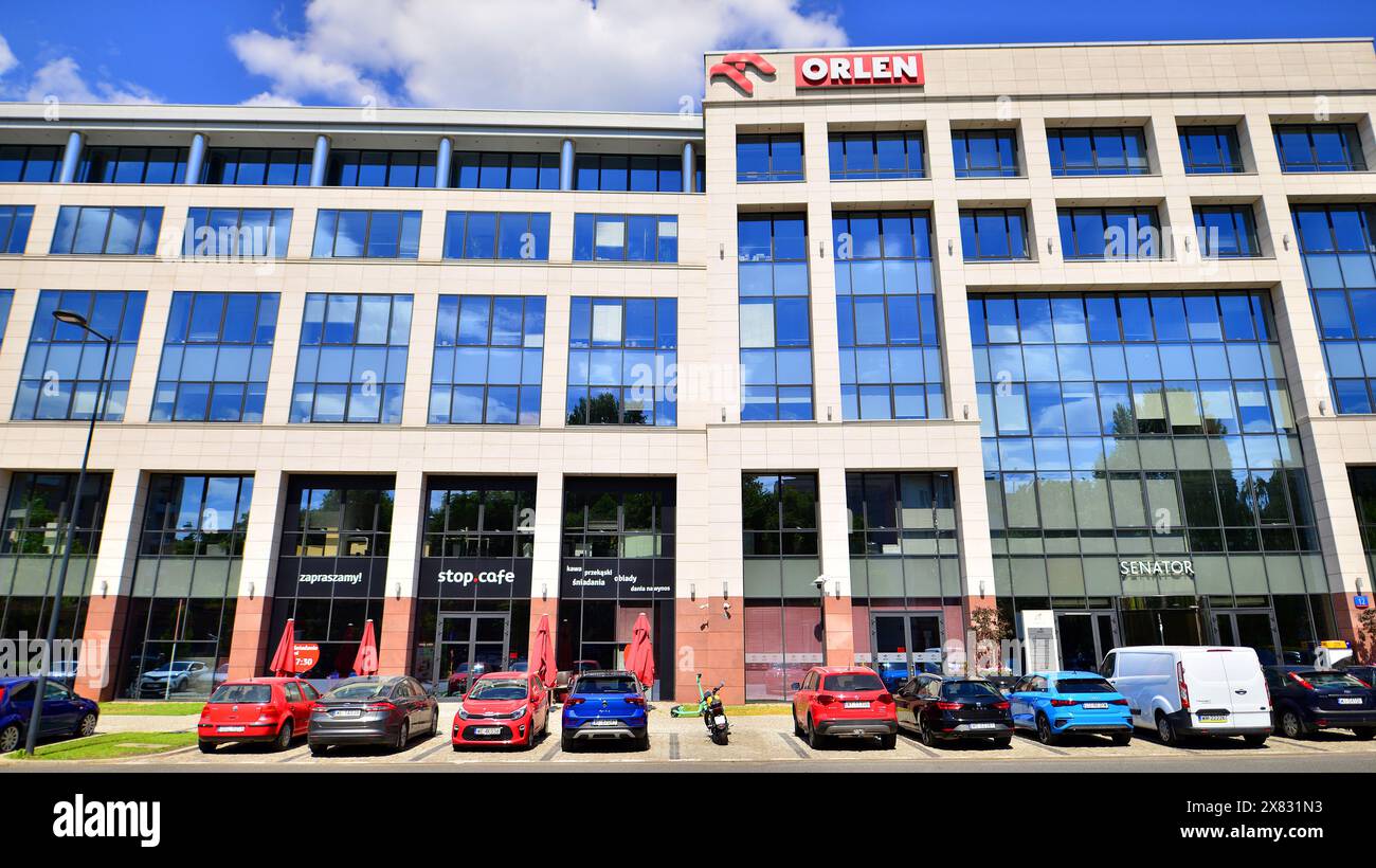 Warsaw, Poland. 18 May 2024. PKN Orlen. The headquarters of the Polish ...