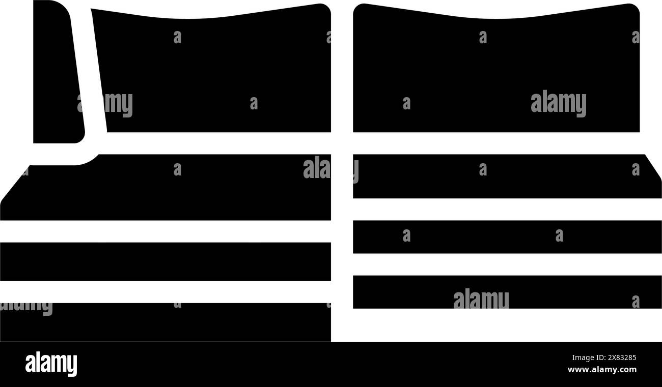 sectional sofa outdoor furniture glyph icon vector illustration Stock ...