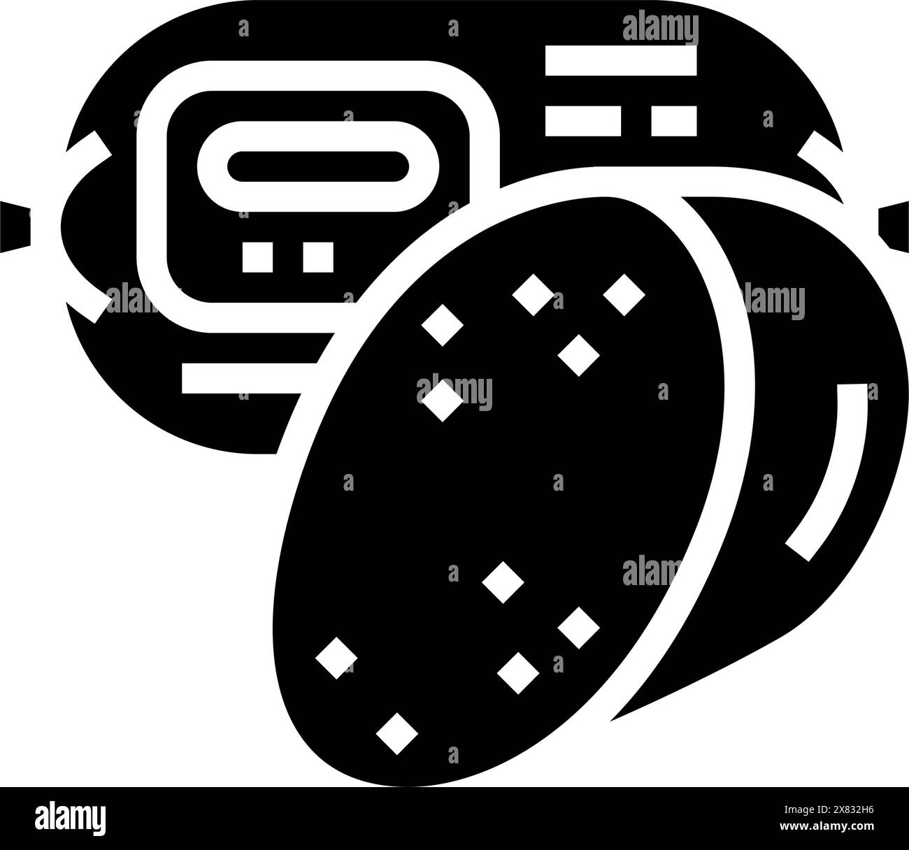 liver sausage meat glyph icon vector illustration Stock Vector Image ...