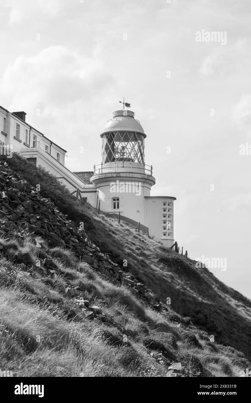Photo of the Foreland lighthouse at Foreland Point on the north Devon ...