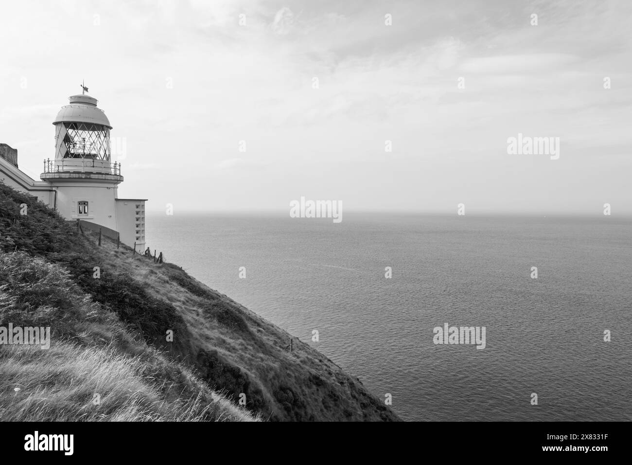 Photo of the Foreland lighthouse at Foreland Point on the north Devon ...