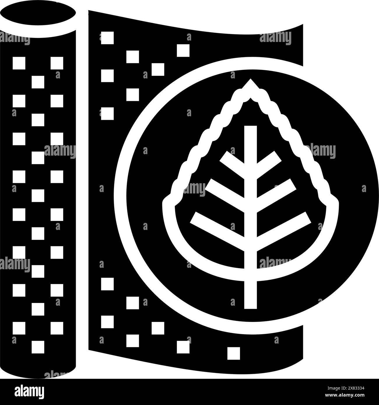 eco friendly fabric sustainable fashion glyph icon vector illustration ...