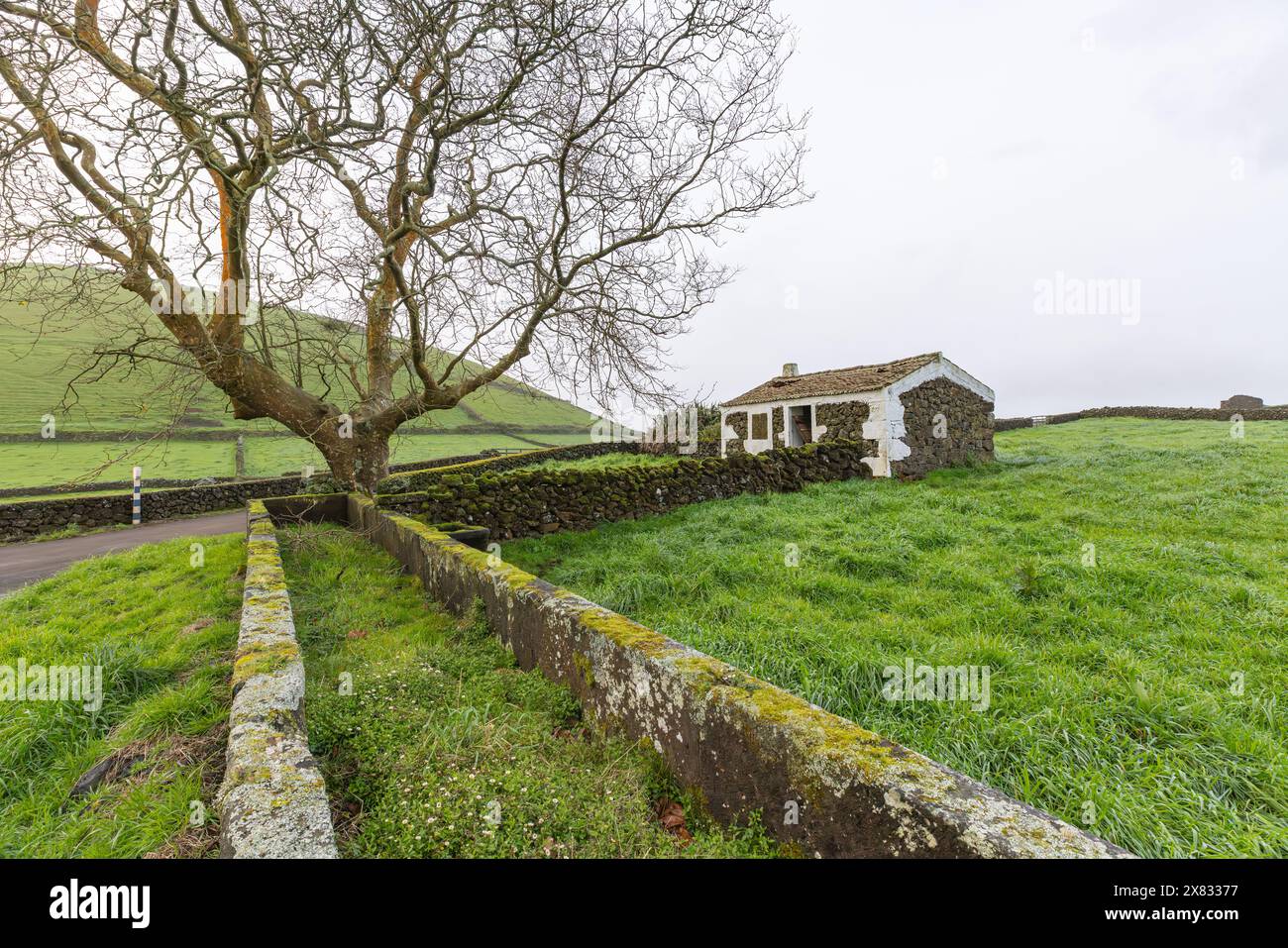 Porto Judeu, Terceira, Azores, Portugal. March 28, 2022. An old home ...