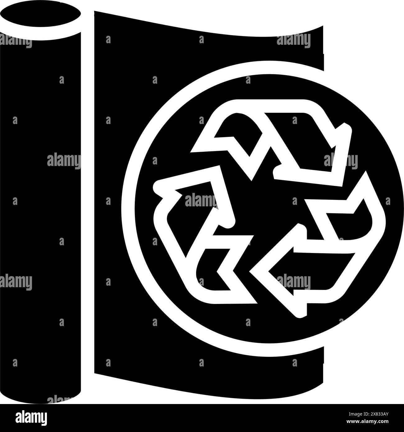 biodegradable materials sustainable fashion glyph icon vector ...