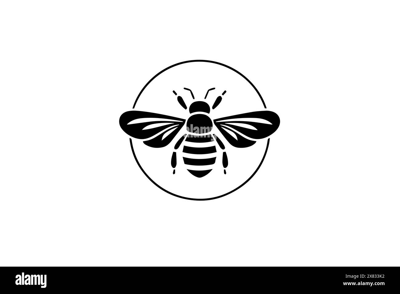 Bee Simple Icon: Organic Honey Brand Vector Logo Stock Vector Image ...