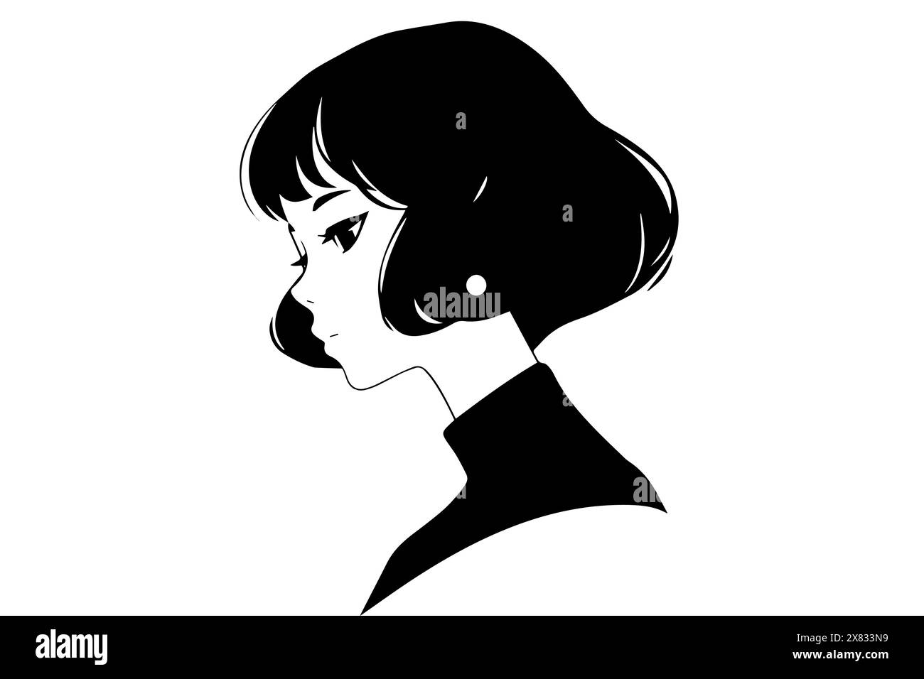 Japanese Anime Girl: Manga Vector Art with Trendy Cartoon Style Stock ...