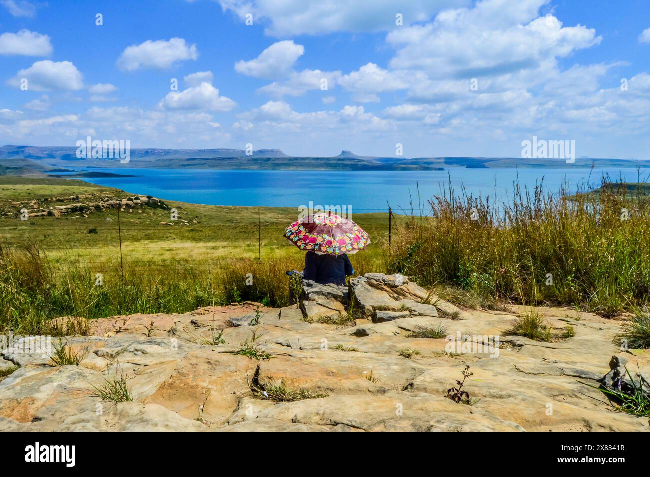 Panoramic Sterkfontein Dam and nature reserve in Drakensberg area Free ...