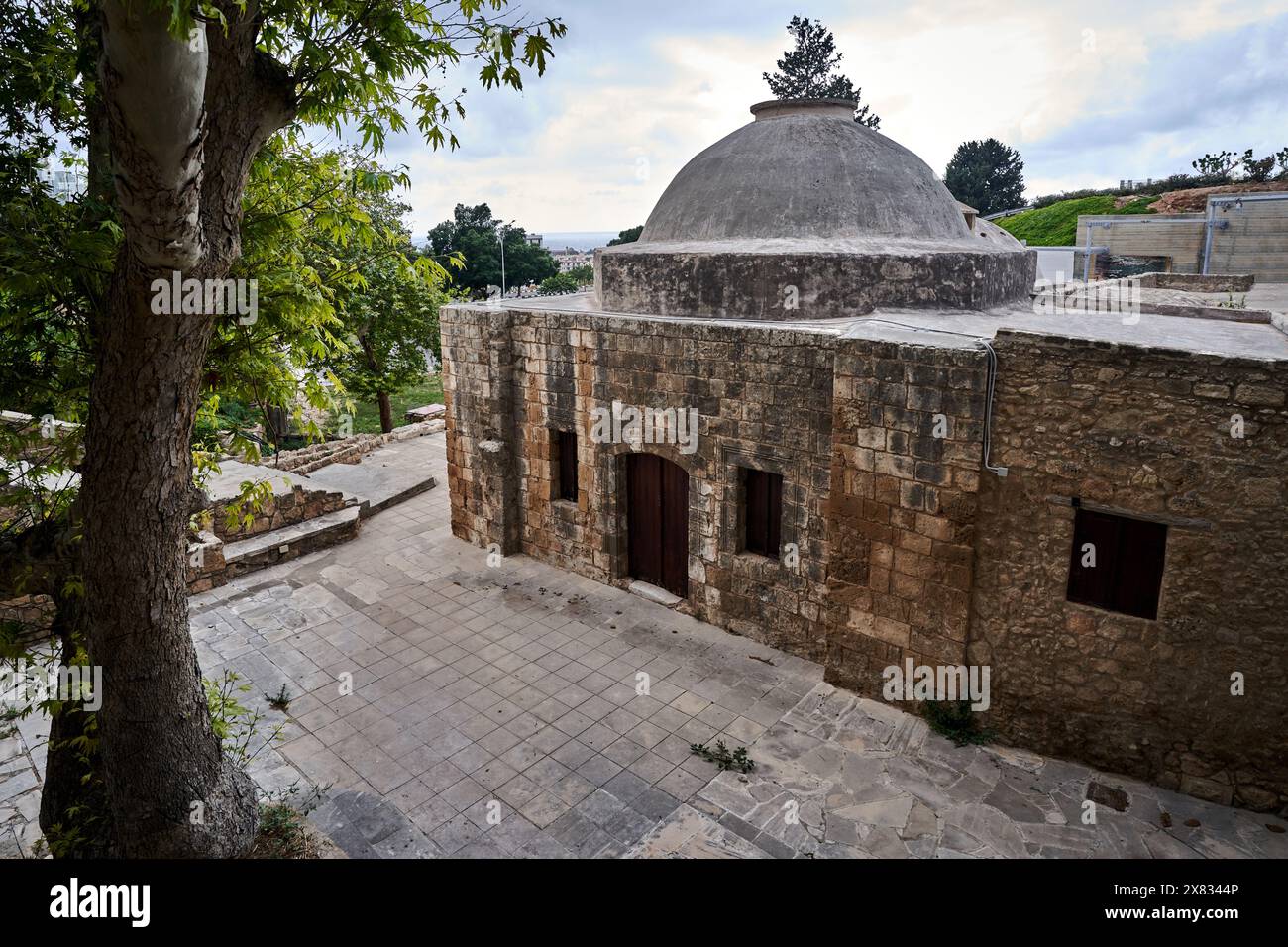 Stone, historic Ottoman bath building in Paphos city, Cyprus Stock ...