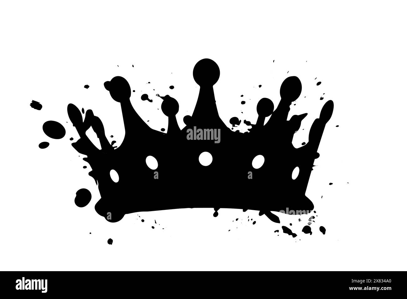 King's Crown: Hip Hop Street Art Vector with Grunge Spray Paint Drip ...