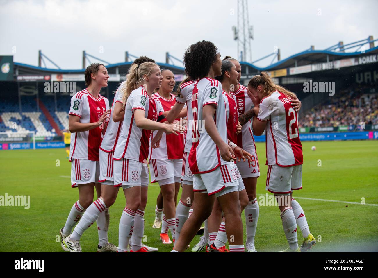 Timburg, The Netherlands. 20th May, 2024. Ajax player celebrate goal pictured during a female ...