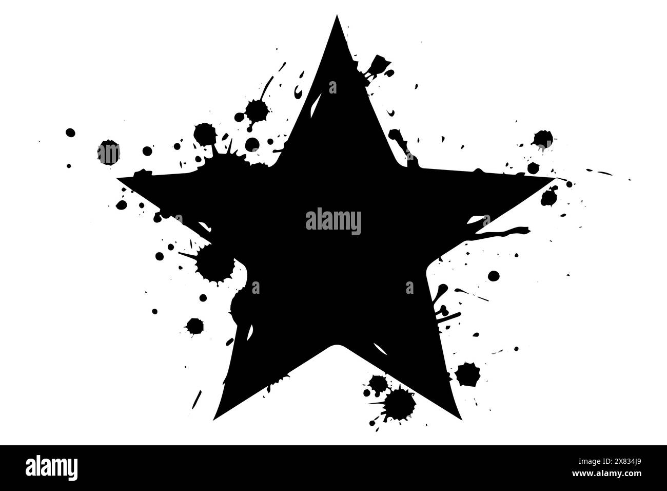 Urban Star Icon Graffiti: Spray Paint Vector Art with Street Style ...