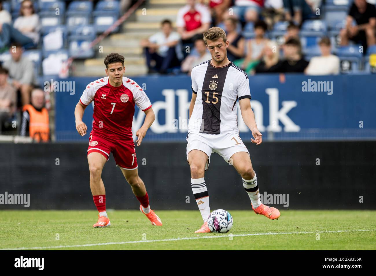 Haderslev, Denmark. 22nd May, 2024. Ben Schlicke (15) of Germany seen ...