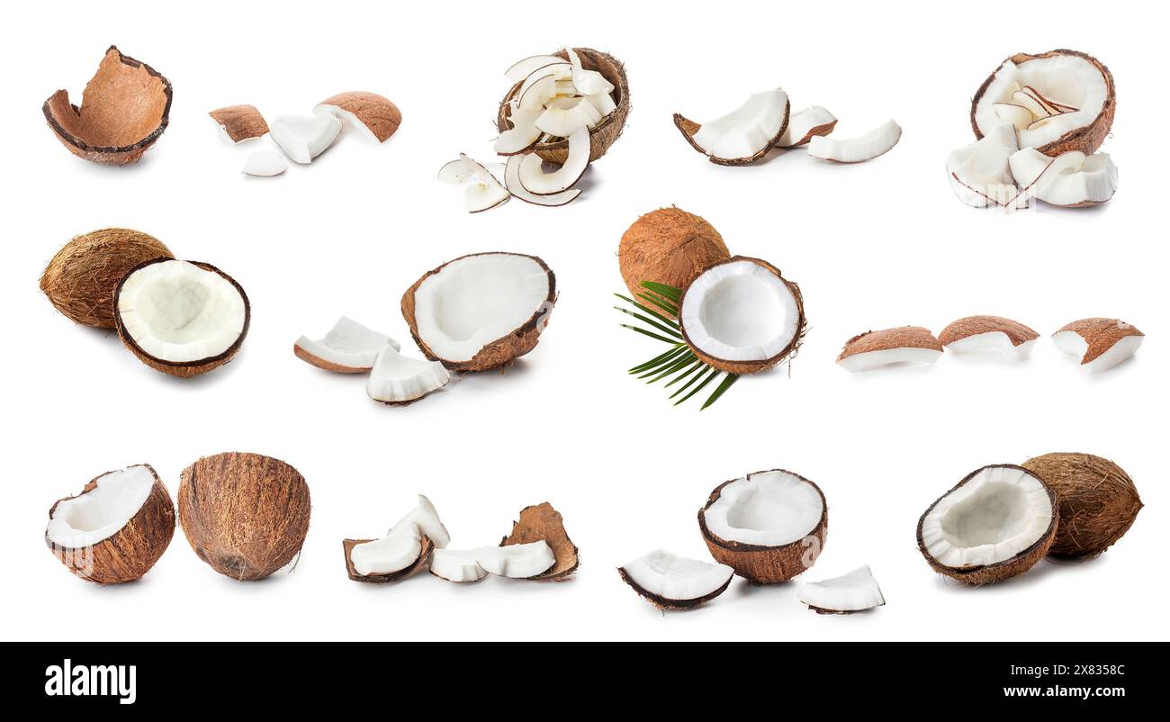 Coconuts chips isolated on hi-res stock photography and images - Alamy
