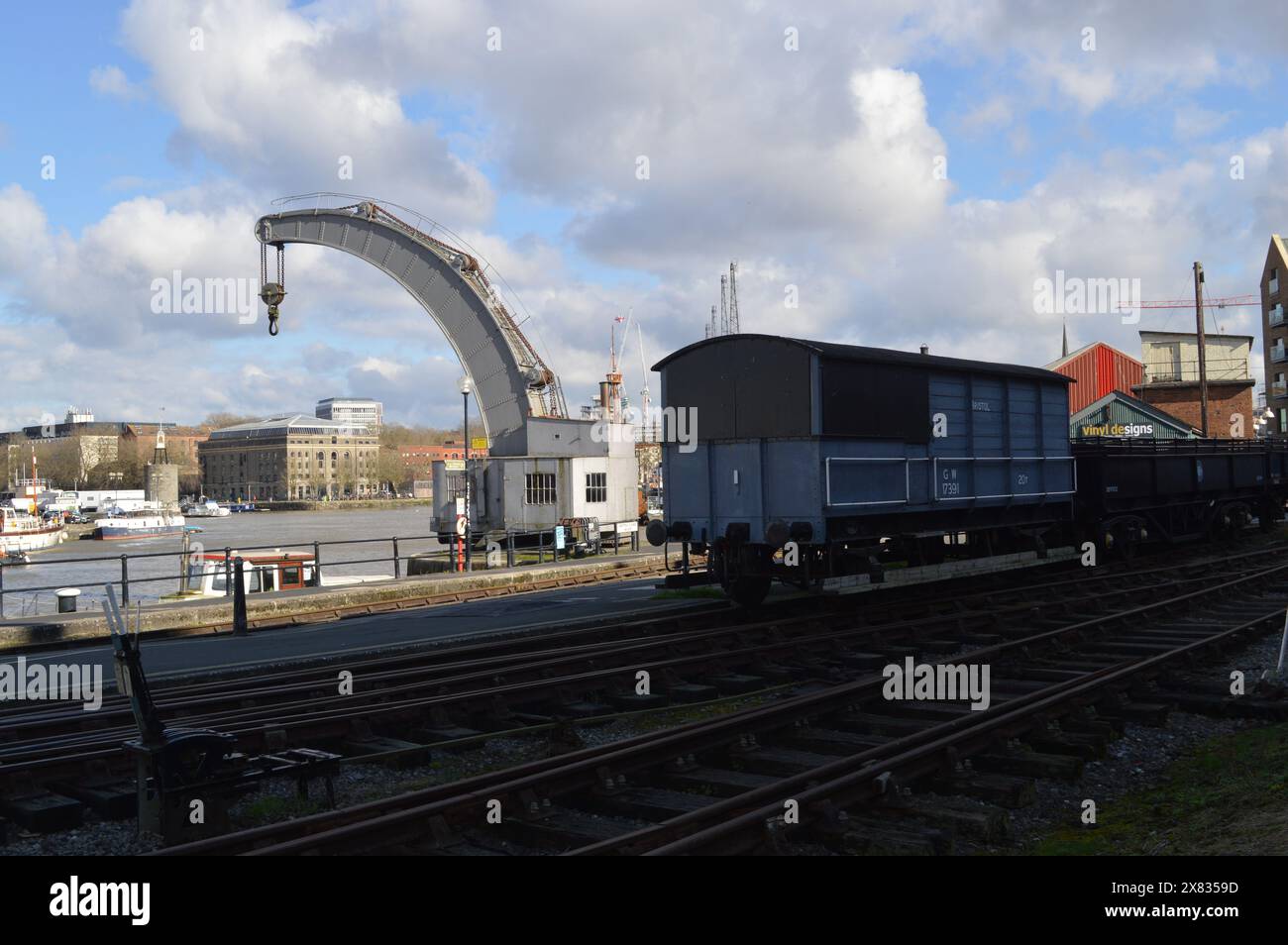 The Fairbairn Steam Crane and a GWR Toad Brakevan of the Bristol ...