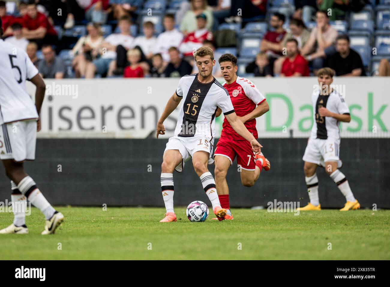 Haderslev, Denmark. 22nd May, 2024. Ben Schlicke (15) of Germany seen ...
