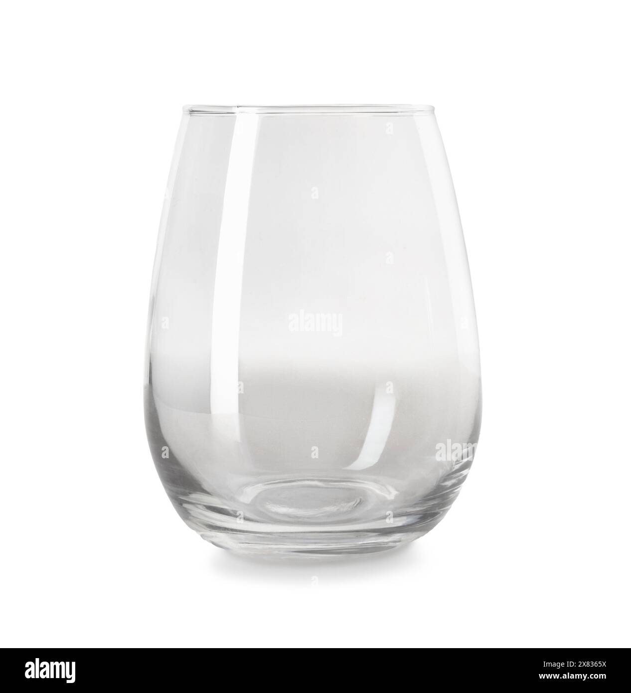 Clean empty glass on white background Stock Photo - Alamy