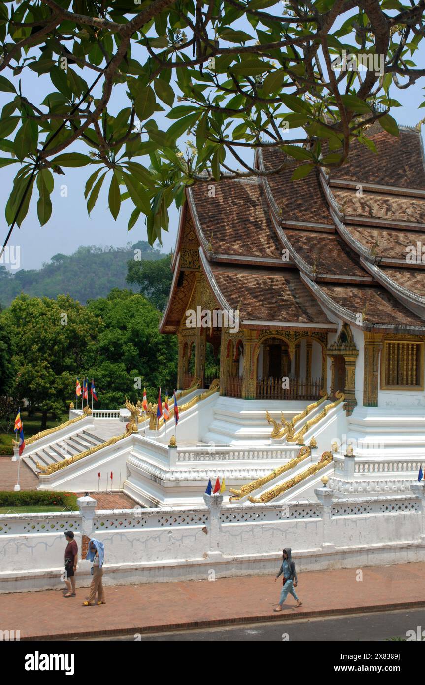 Haw Pha Bang Temple at the Royal Palace in UNESCO World Heritage Town ...